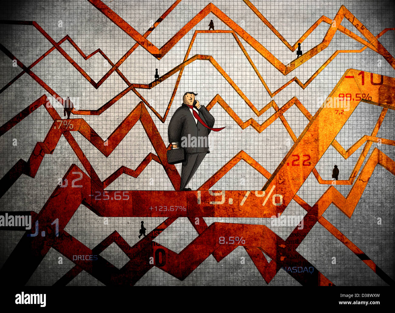 Fluctuation in stock market Stock Photo - Alamy
