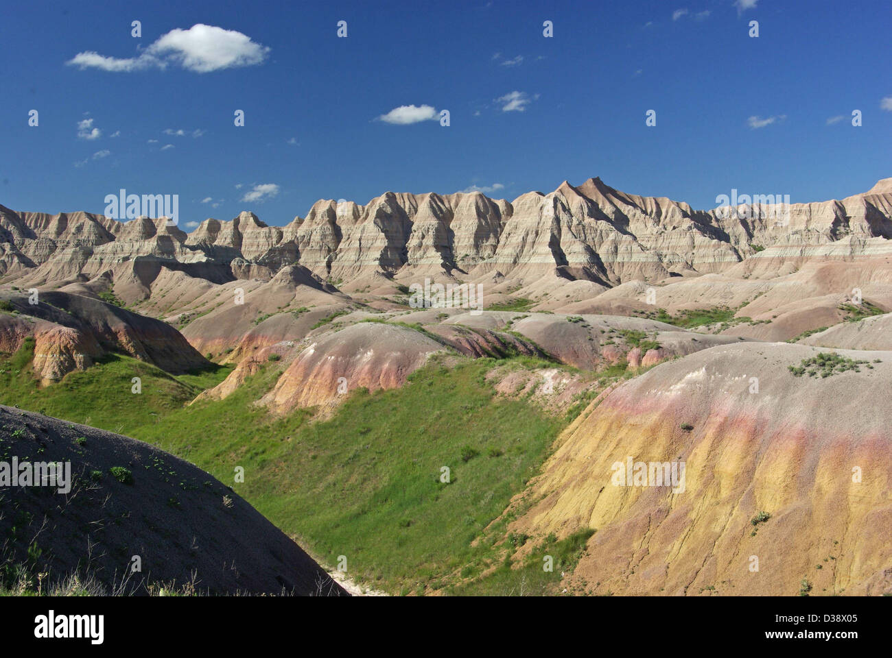 The Yellow Mounds in Badlands National Park, South Dakota, are a unique ...