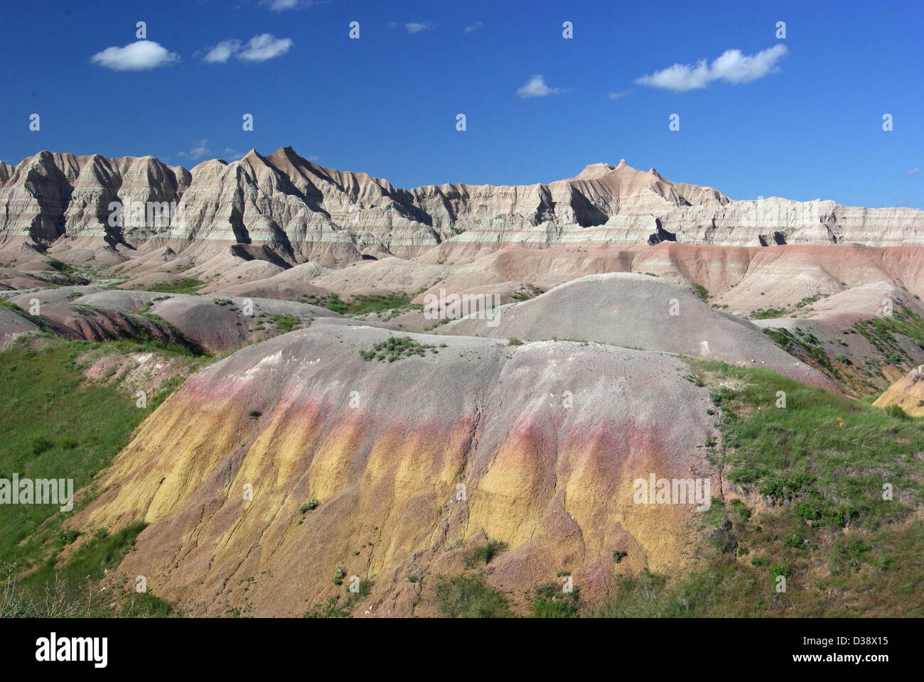 The Yellow Mounds and Brule formations in Badlands National Park, South ...