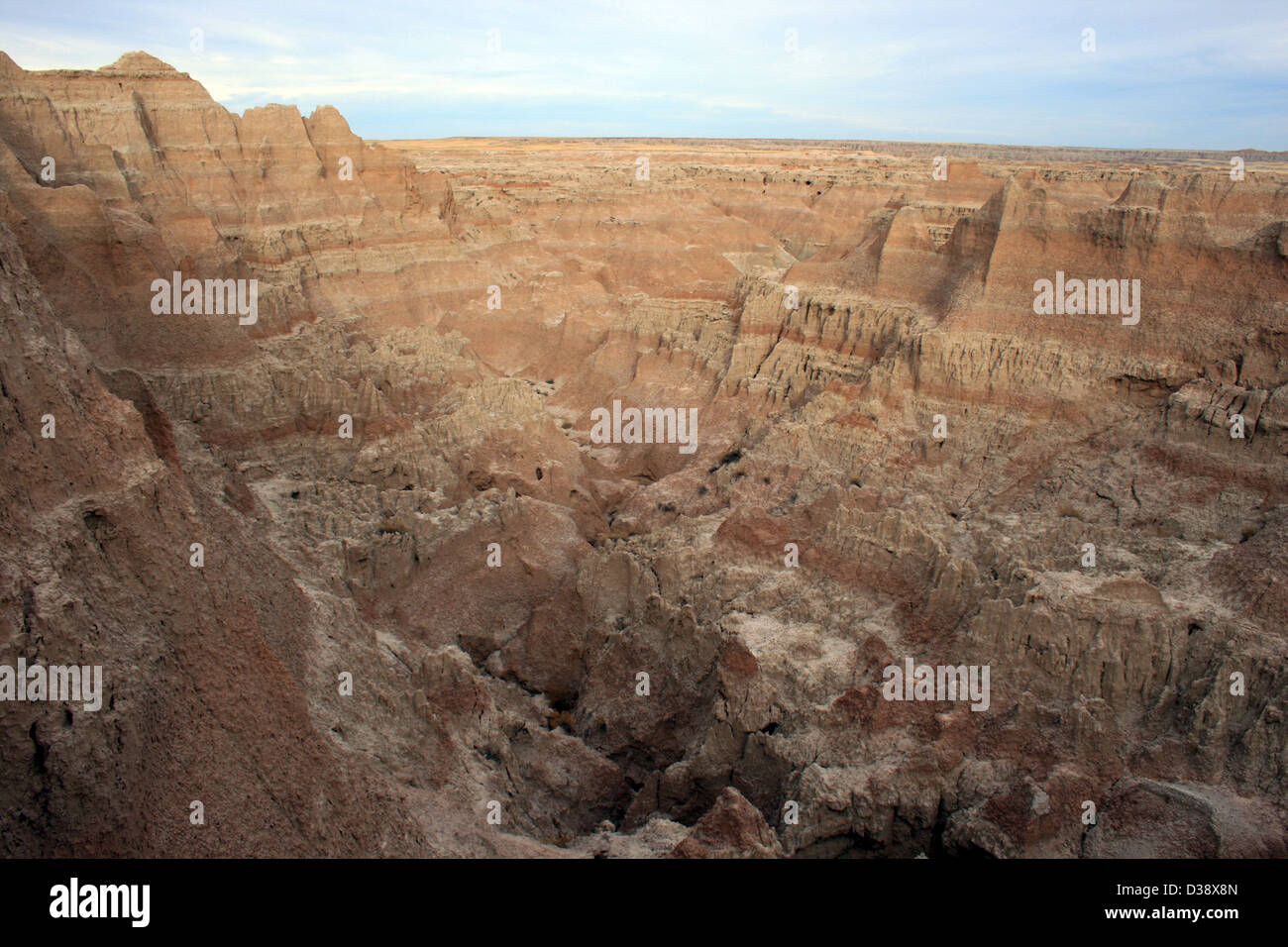 The formations at the end of the Window Trail in Badlands National Park ...