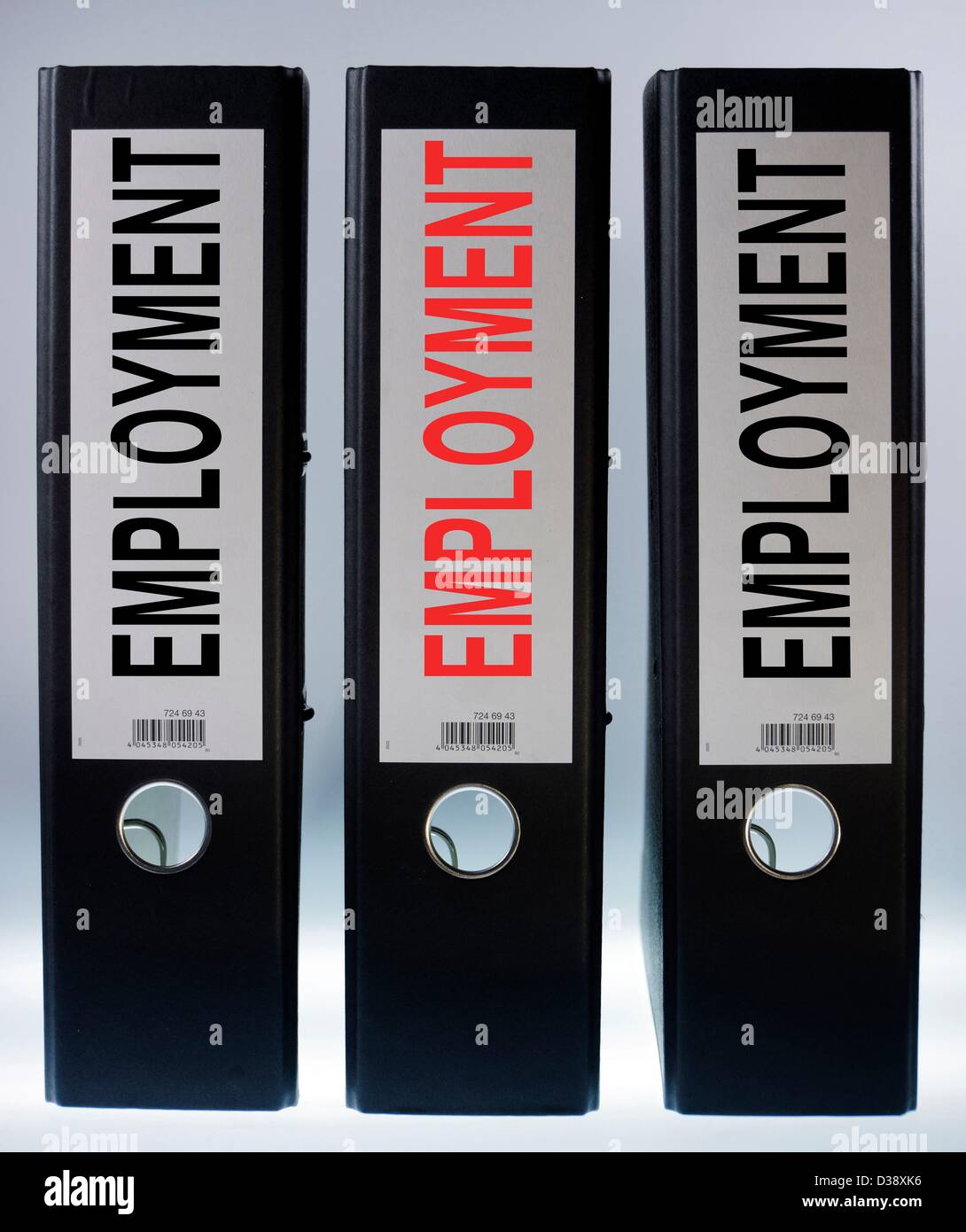 Symbol image, file folder labeled Employment Stock Photo - Alamy