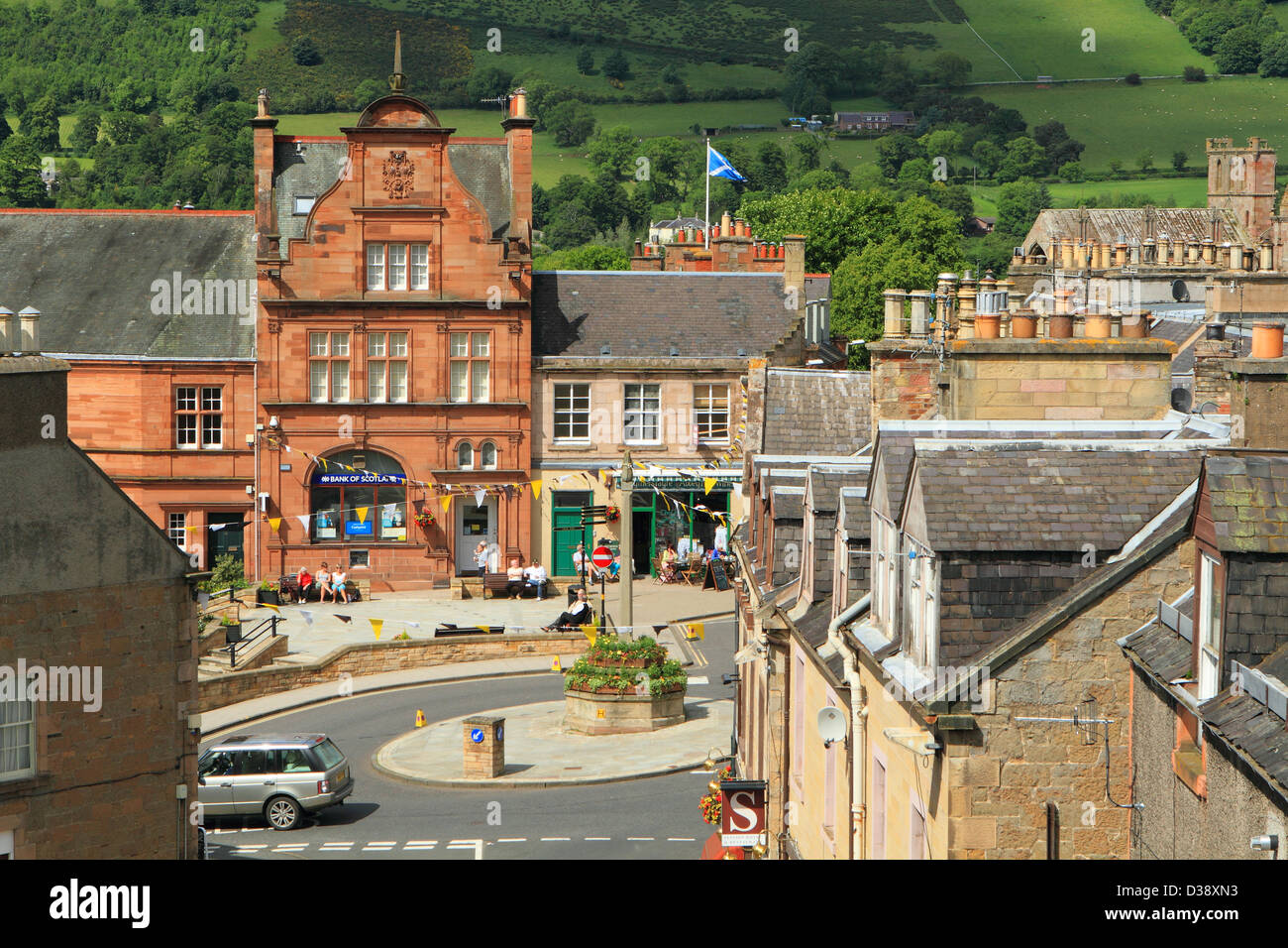 Melrose town centre borders scotland hi-res stock photography and ...