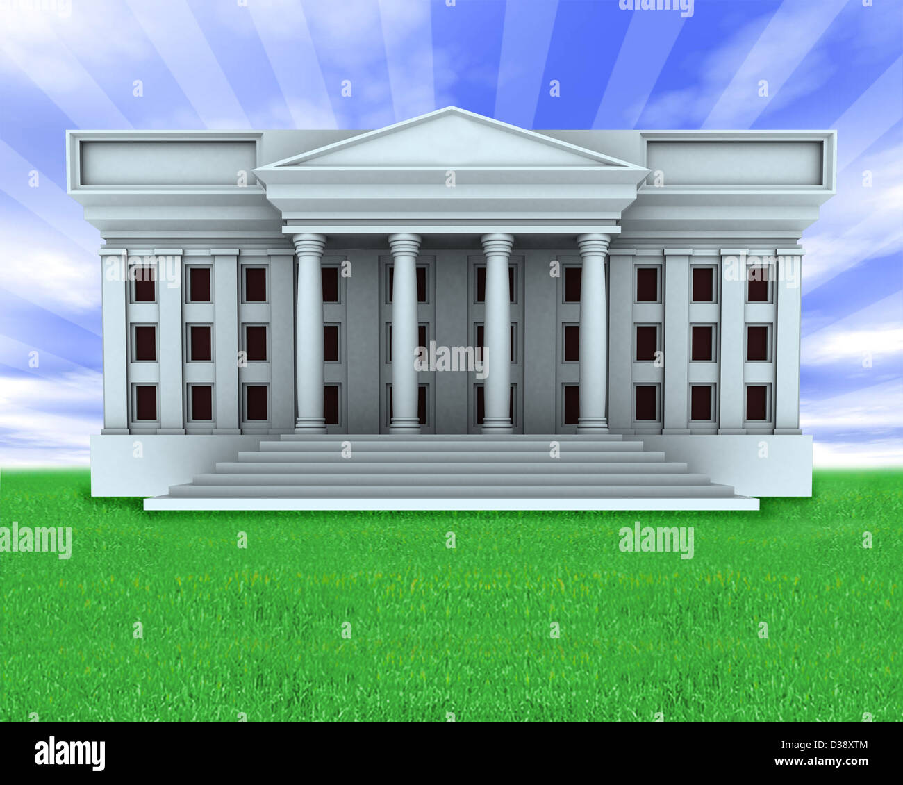 Facade of a government building Stock Photo - Alamy