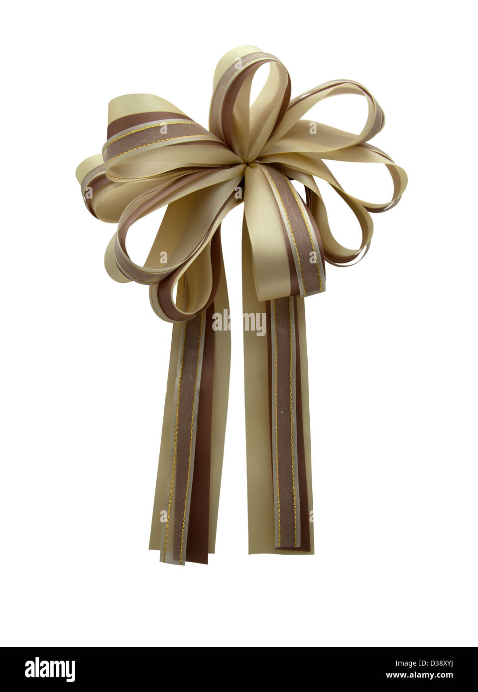 Gift ribbon and bow isolated on white Stock Photo - Alamy