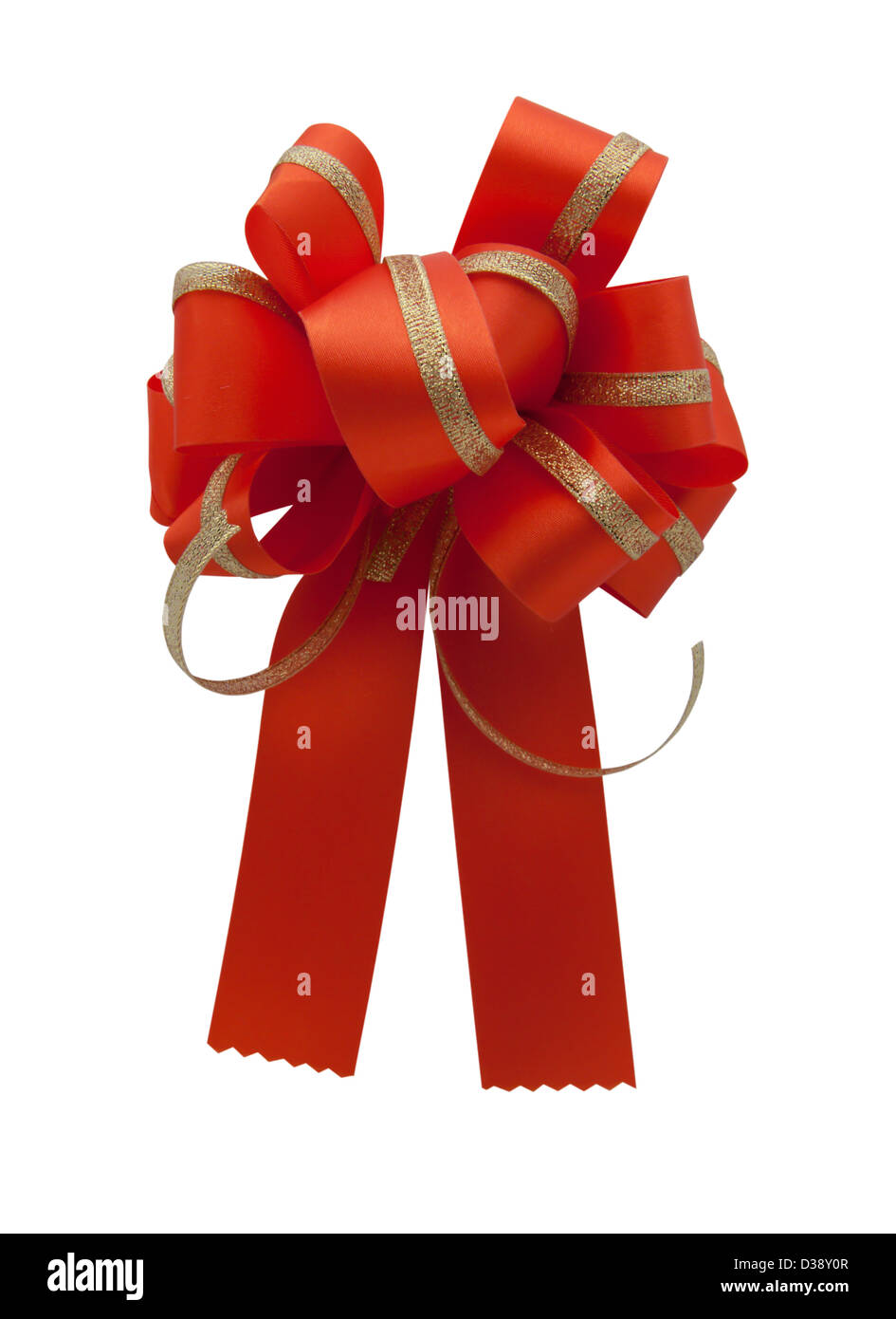 Gift ribbon and bow isolated on white Stock Photo - Alamy
