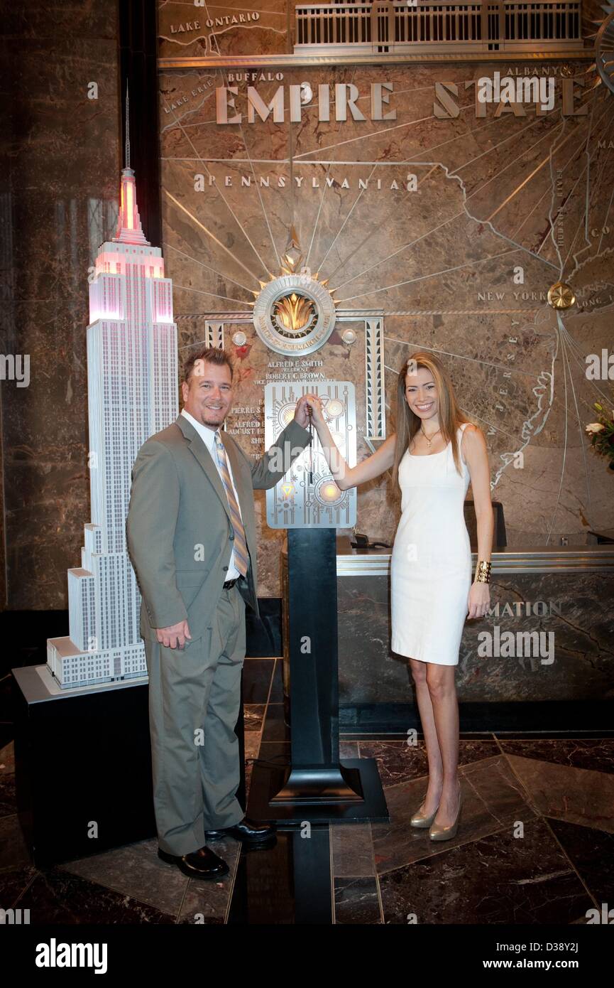 Feb. 13, 2013 - Manhattan, New York, U.S. - Couple Danielle Brabham and ...