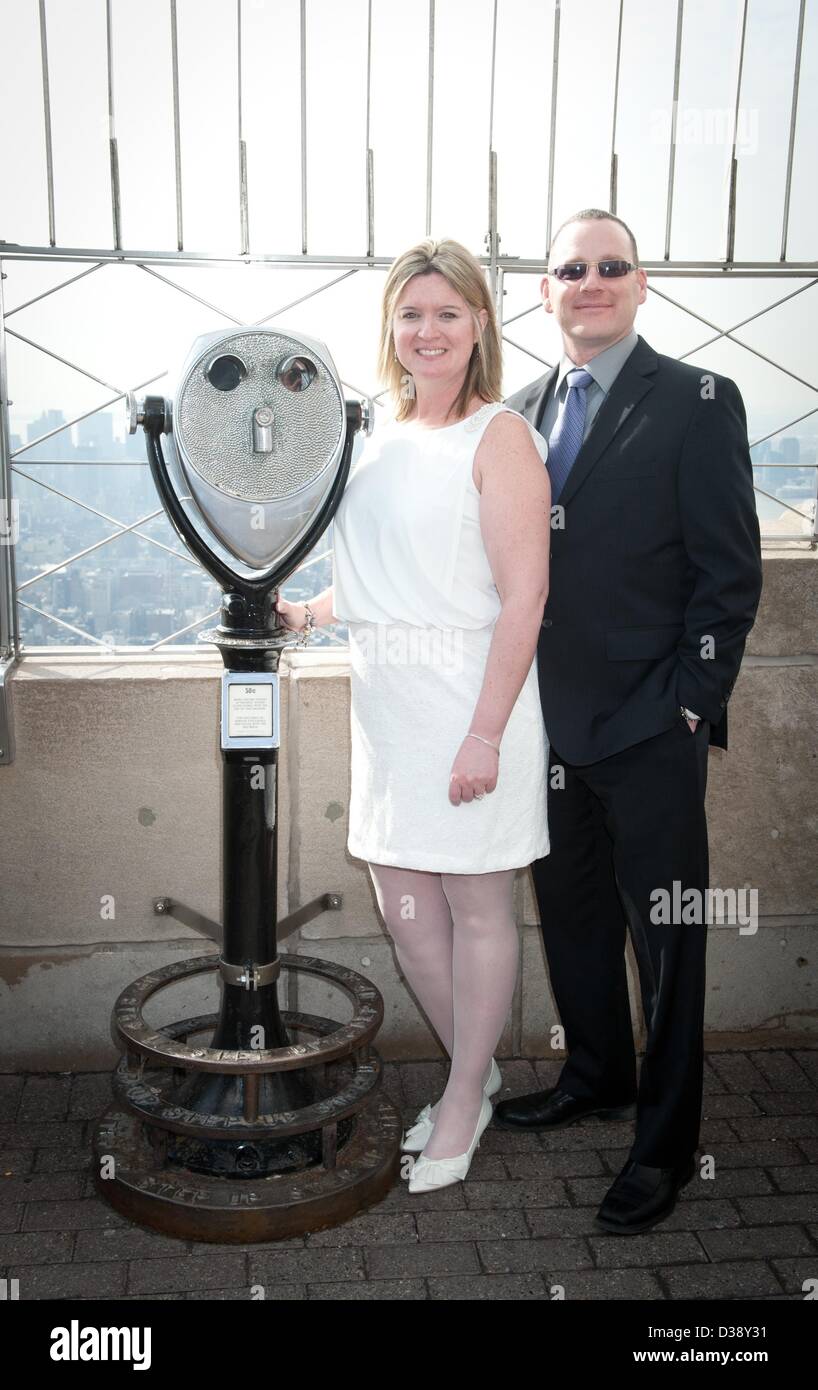 Feb. 13, 2013 - Manhattan, New York, U.S. - Couple Kari Morley and John ...