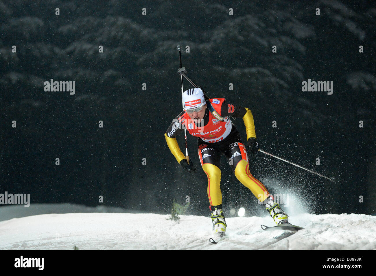 Andrea Henkel of Germany competes during the women's 15 km individual ...
