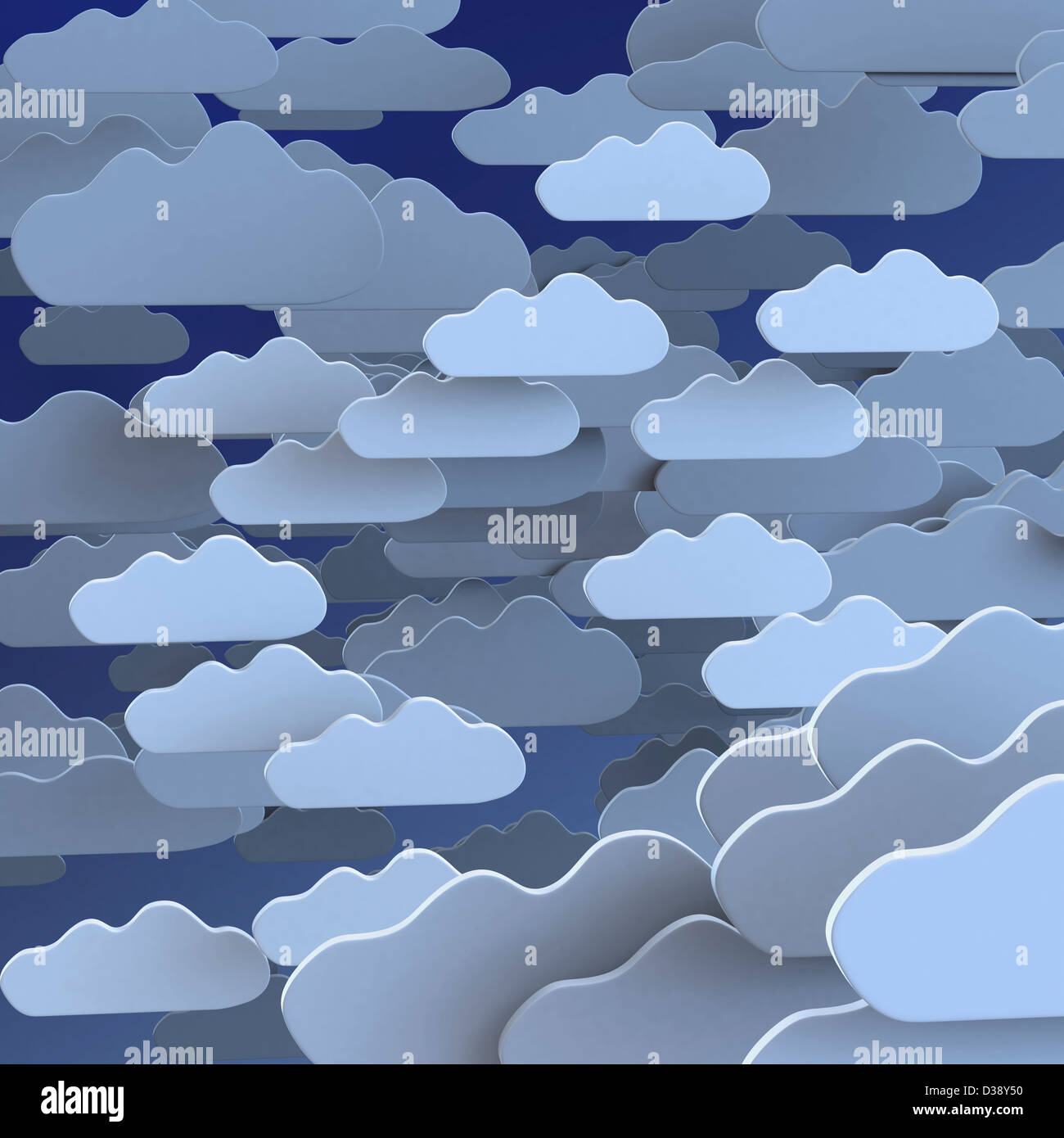 Grunge texture background of cartoon clouds on blue background Stock ...