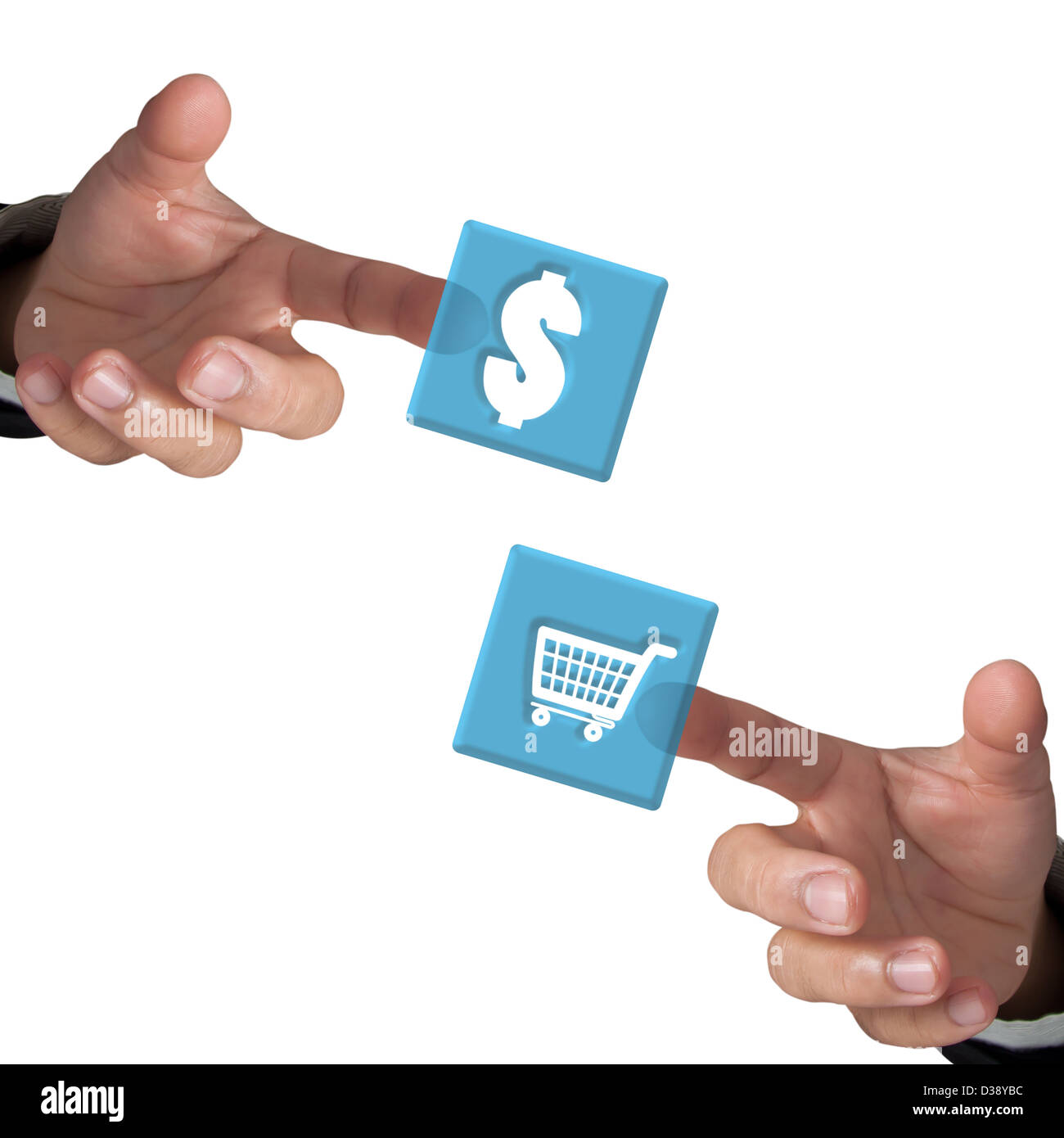 Trading concept with a white background Stock Photo - Alamy