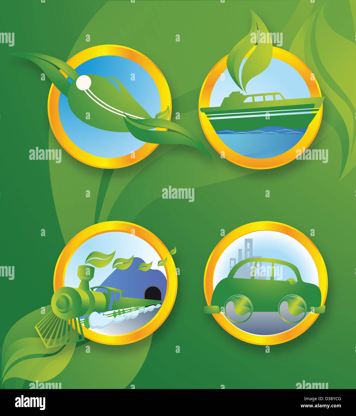 Illustrative representation conveying the message Use Eco Friendly fuel ...