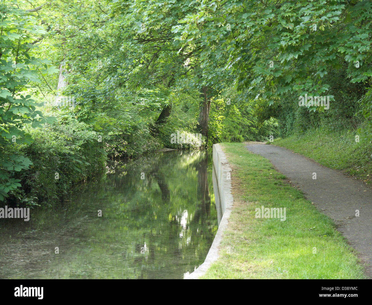 Looking down river towards the ford known as the splash at Little ...