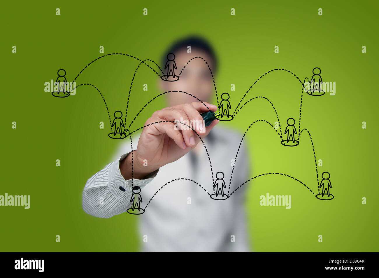 Drawing social network structure in a whiteboard Stock Photo - Alamy