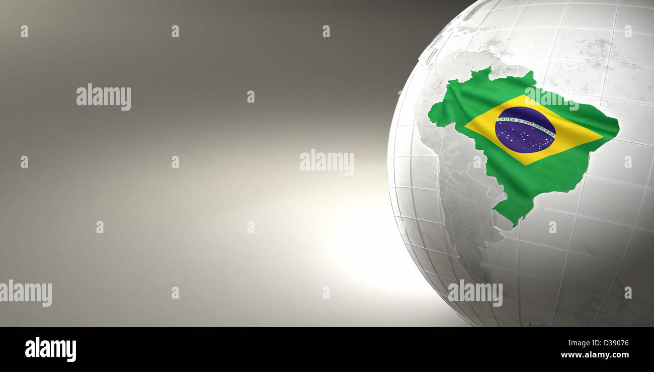Globe earth brazil map hi-res stock photography and images - Alamy