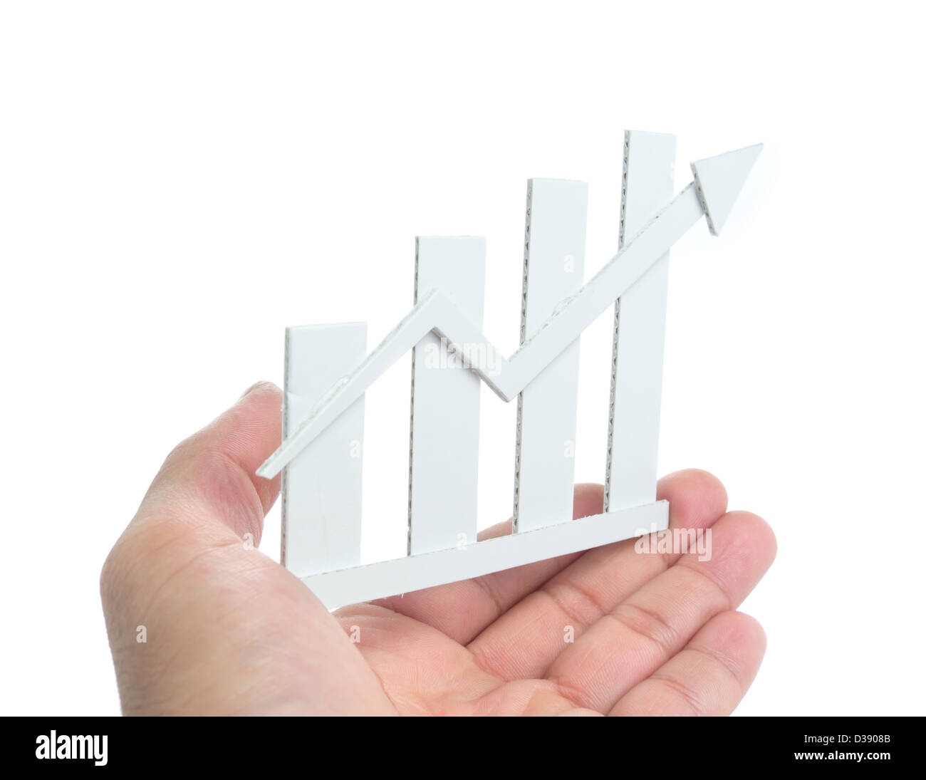 Graphs on the hands of businessmen Stock Photo - Alamy