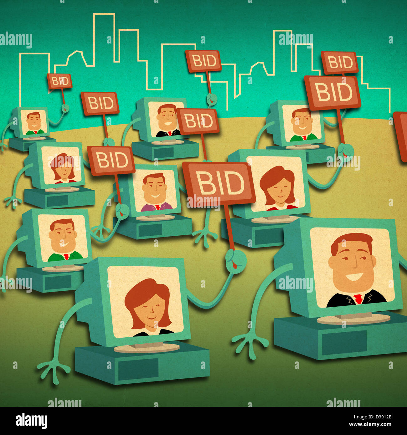 People bidding hi-res stock photography and images - Alamy