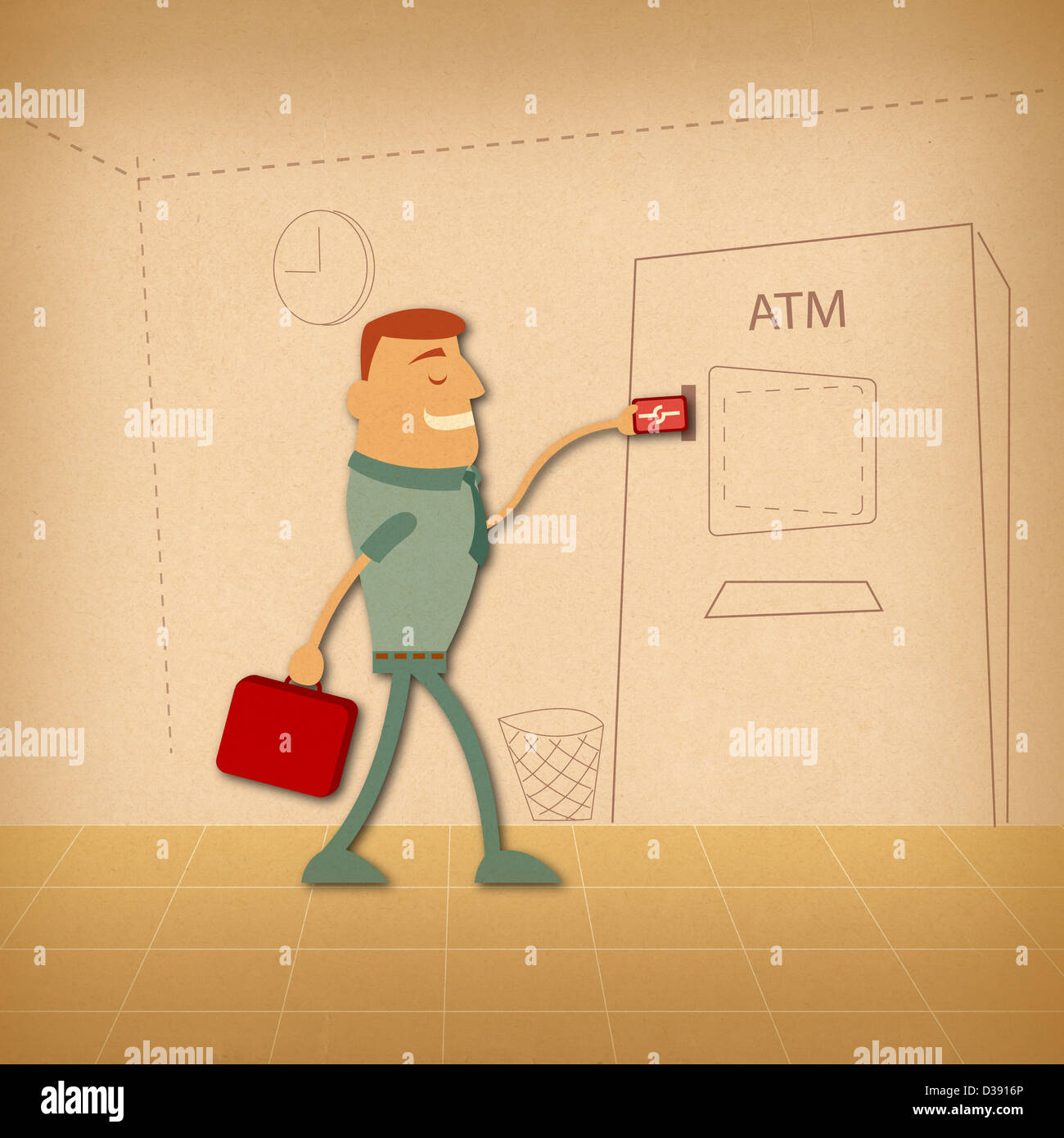 Man painting clock hi-res stock photography and images - Alamy