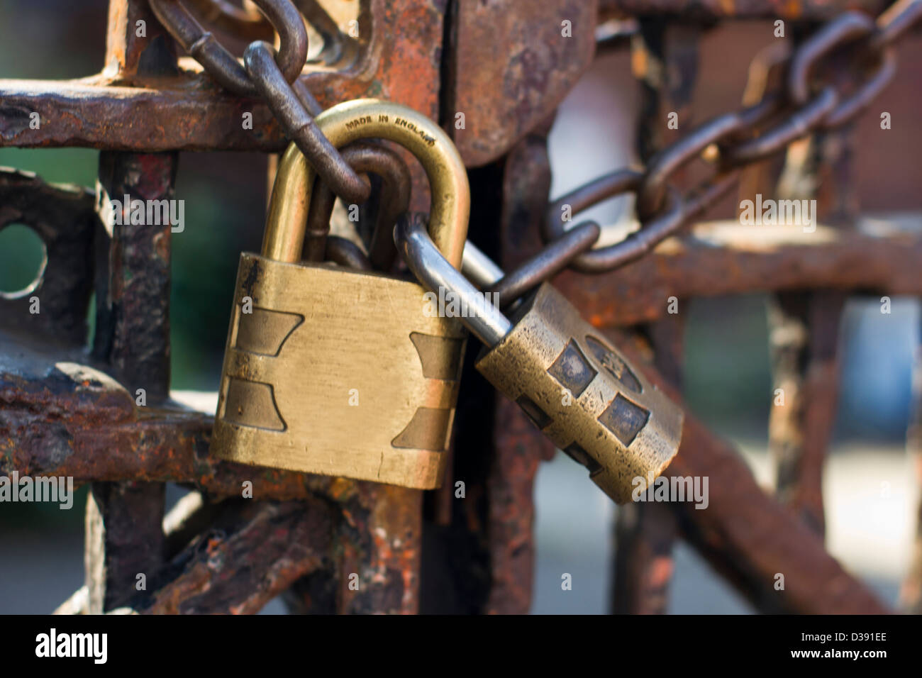 Behind locks chains hi-res stock photography and images - Alamy