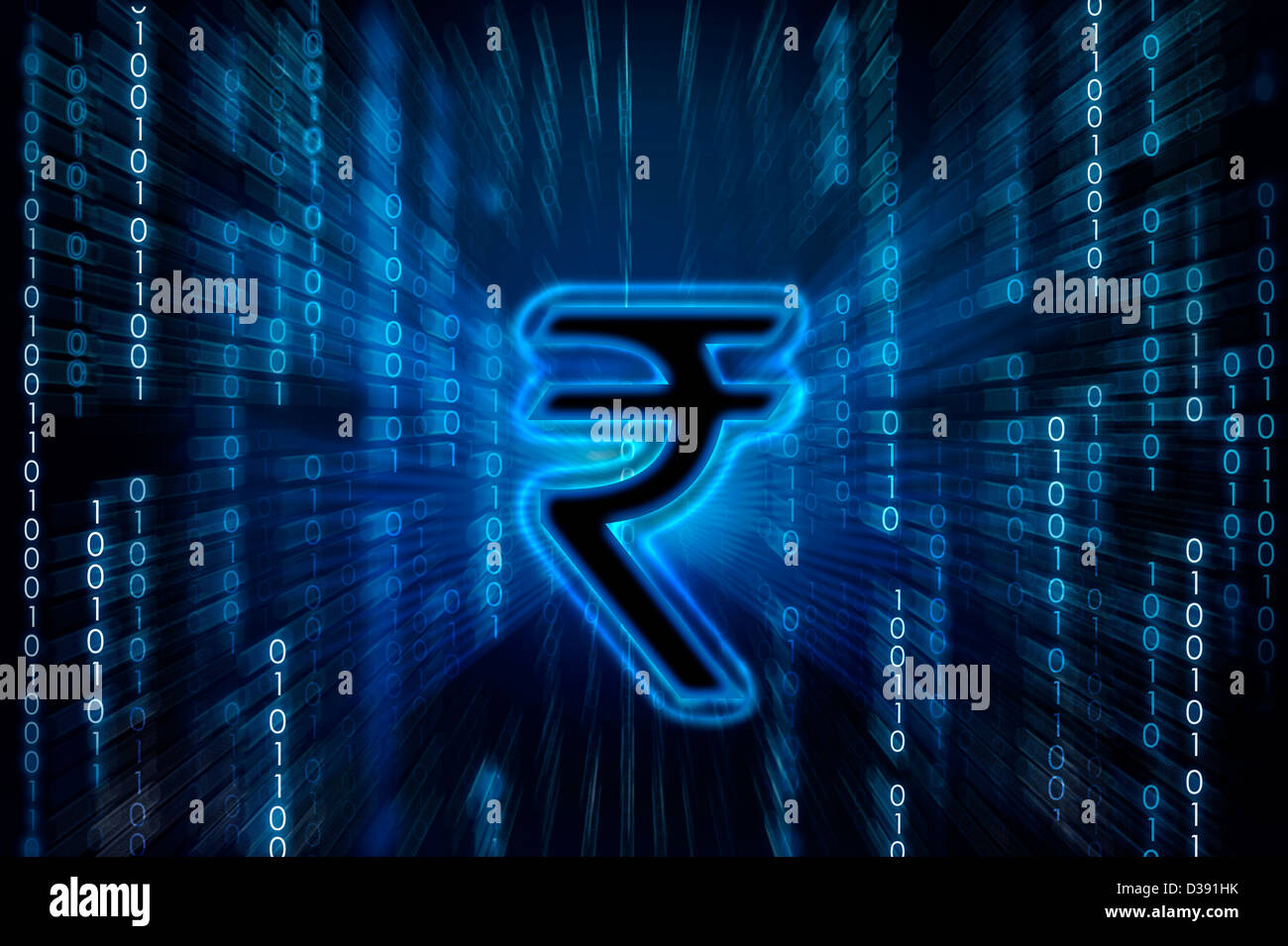 Blue sign indian rupee symbol hi-res stock photography and images - Alamy