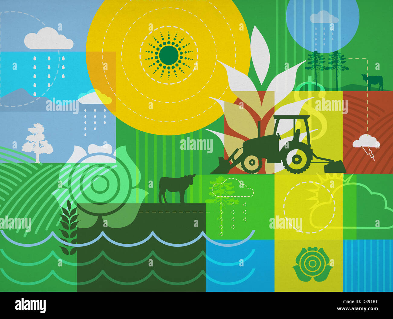 Collage of agricultural pictures Stock Photo - Alamy
