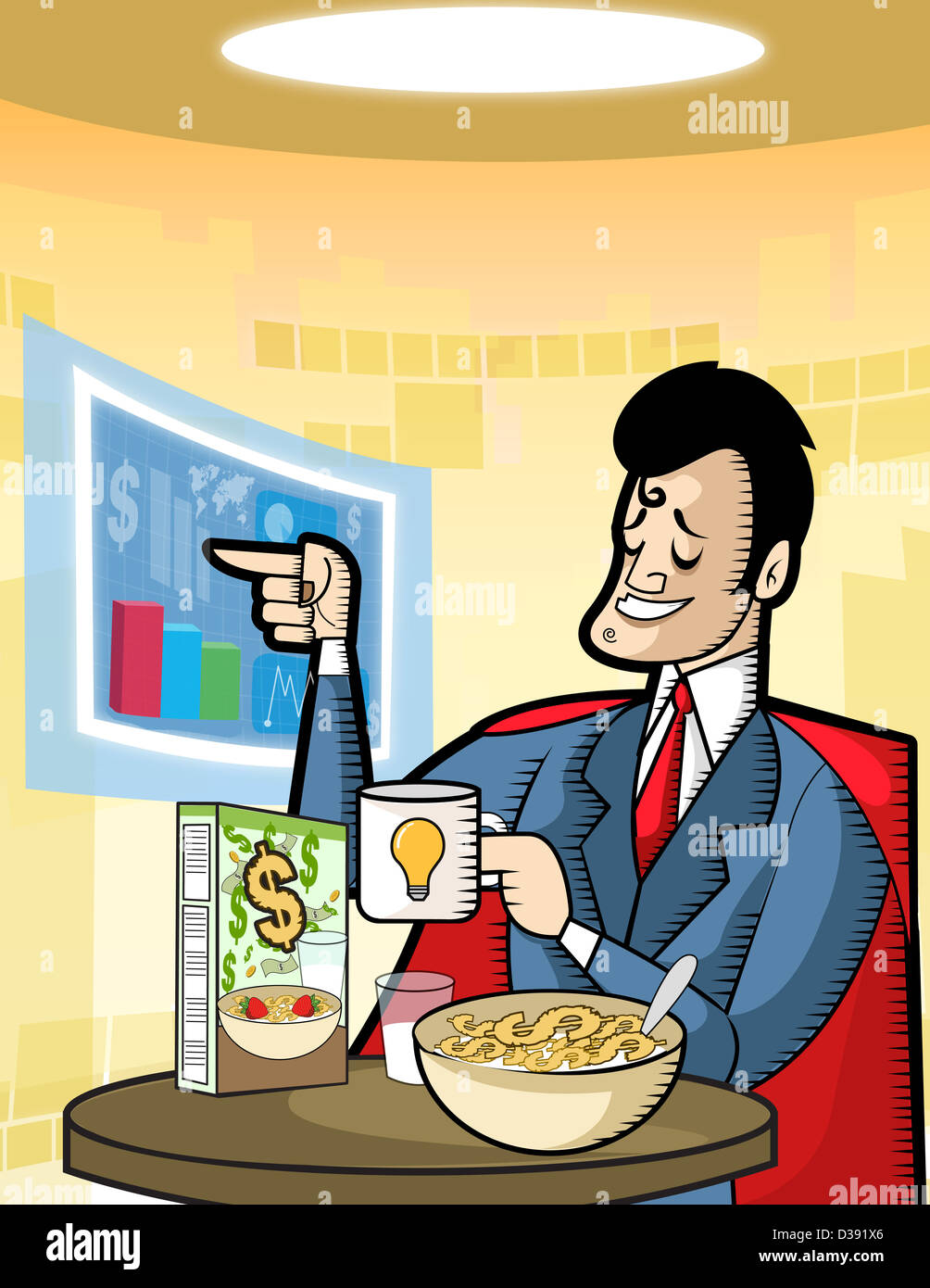 Business super hero dollar sign hi-res stock photography and images - Alamy