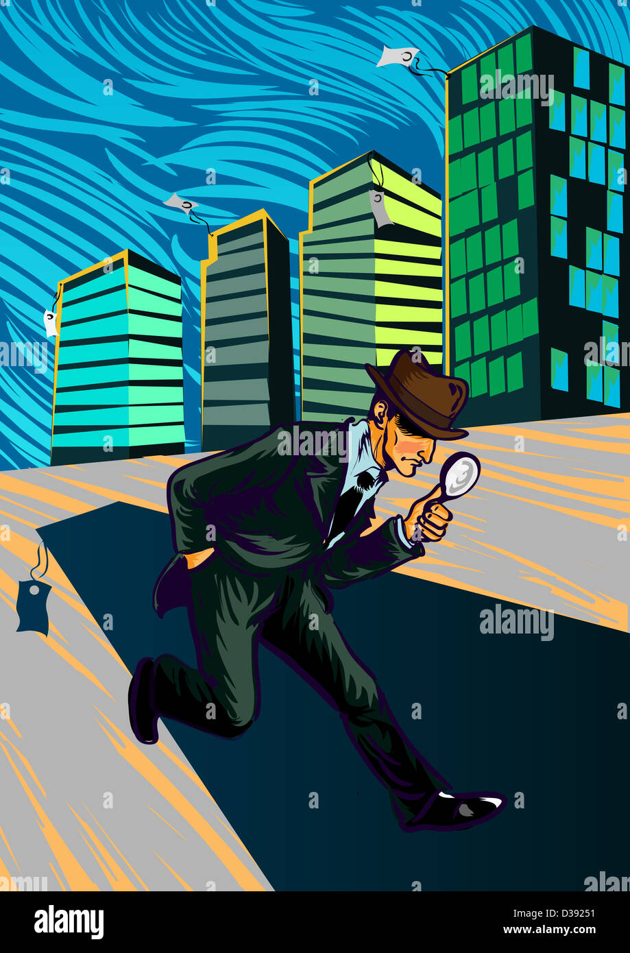 Magnifying glass and computer hi-res stock photography and images - Alamy