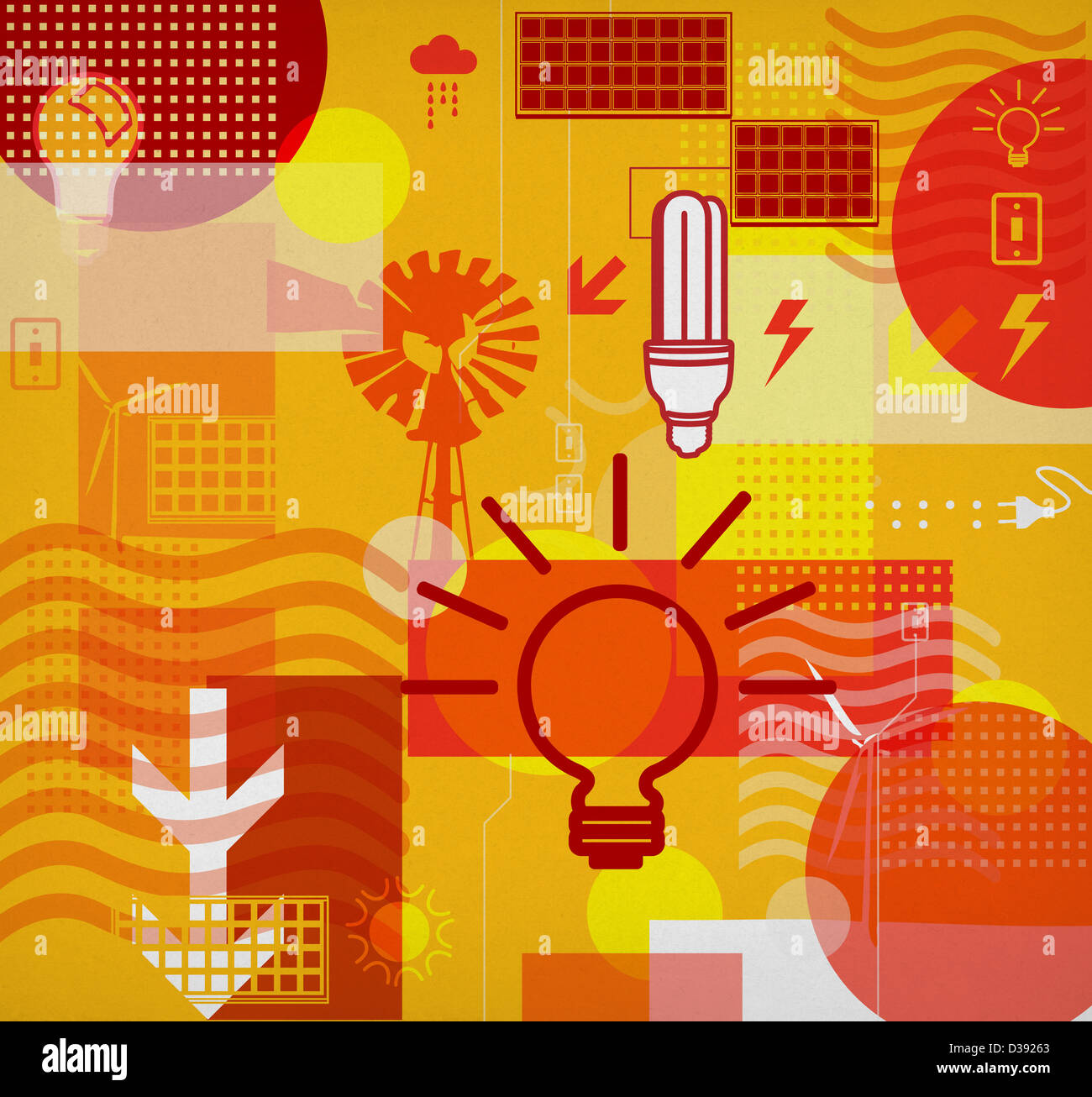 Collage of electrical objects Stock Photo - Alamy