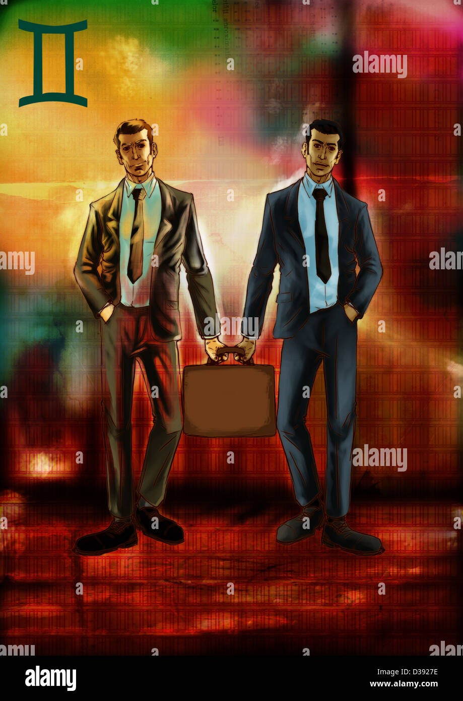 Briefcase money two people hi-res stock photography and images - Alamy