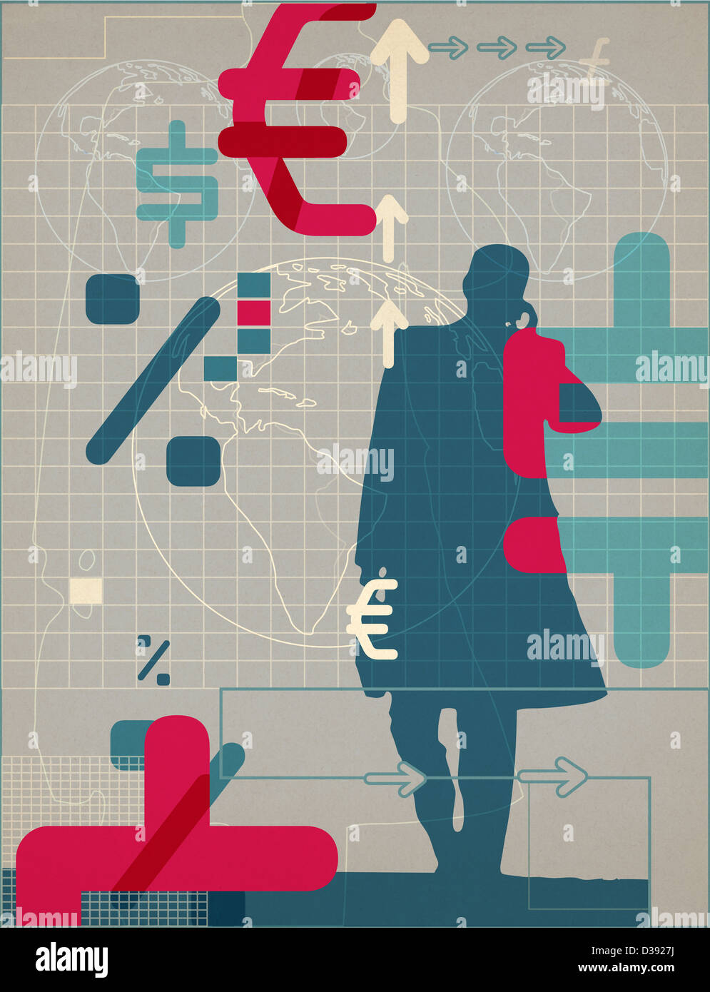 Illustrative representation stock market Stock Photo - Alamy