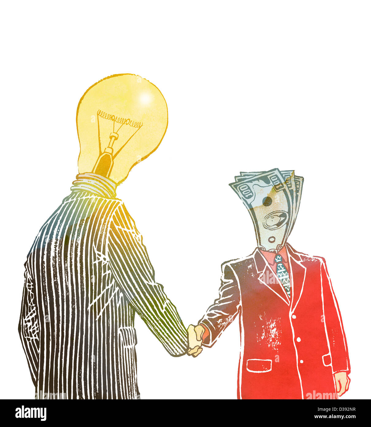 Collaboration of idea and money Stock Photo - Alamy