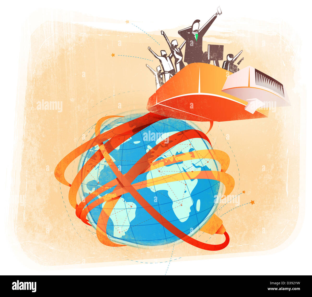 Illustrative representation of social networking Stock Photo - Alamy