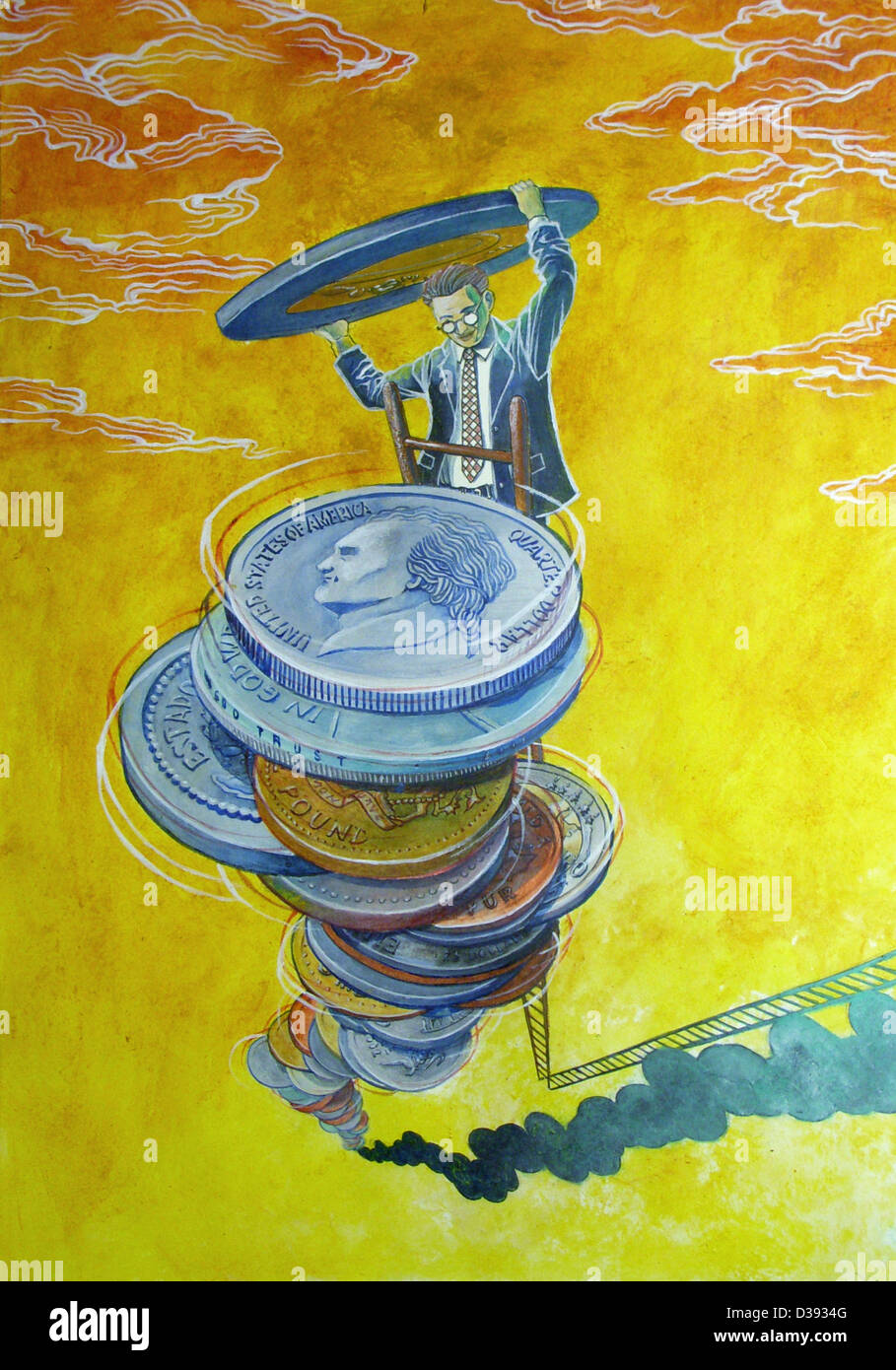 Coin tower ladder hi-res stock photography and images - Alamy