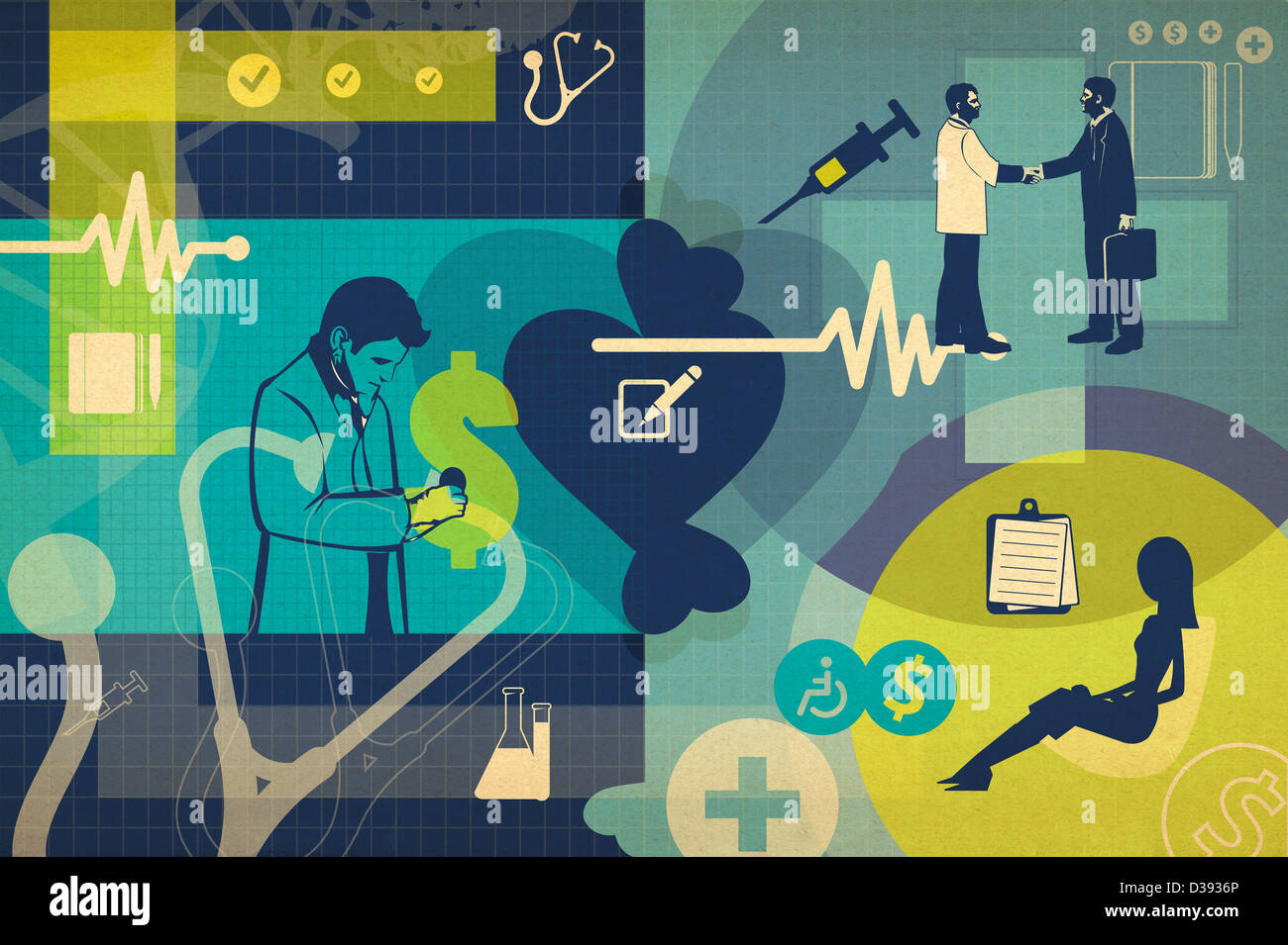 Illustrative representation of healthcare Stock Photo - Alamy