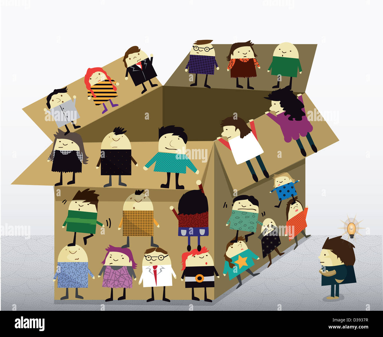 Thinking outside the box hi-res stock photography and images - Alamy