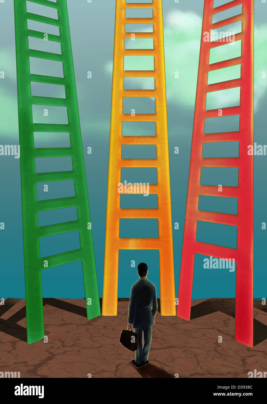 Different ladders hi-res stock photography and images - Alamy