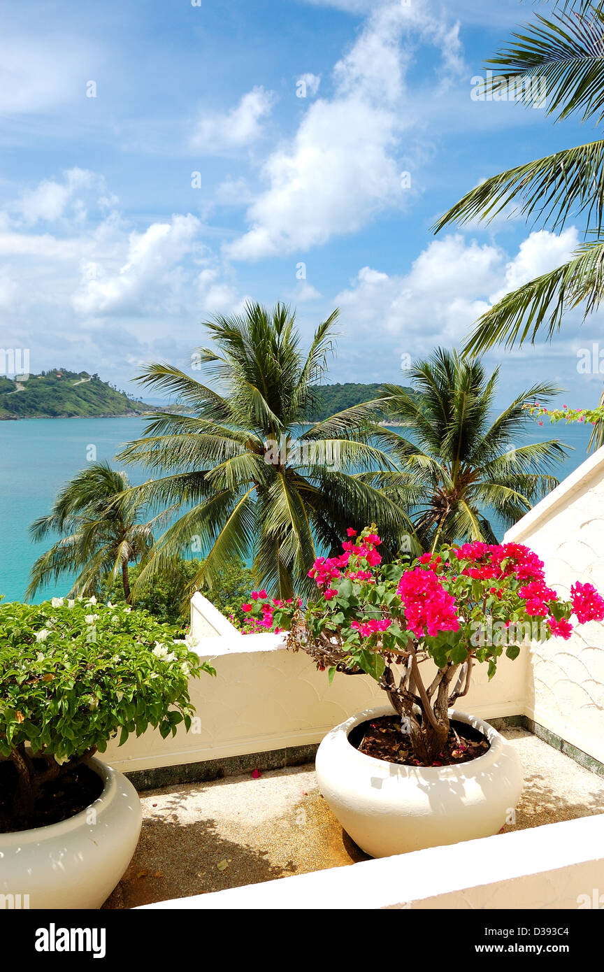 Terrace with sea view hi-res stock photography and images - Alamy