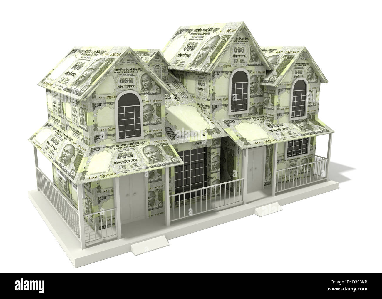 House made from Indian currency notes Stock Photo - Alamy