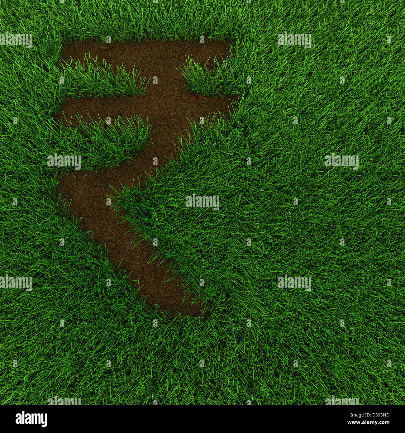 Indian rupee symbol on green grass Stock Photo - Alamy