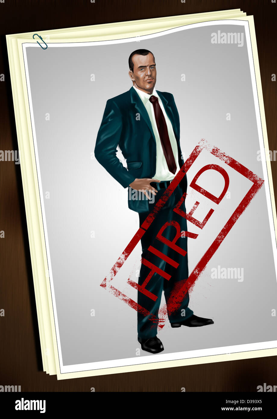 Hired for job Stock Photo - Alamy