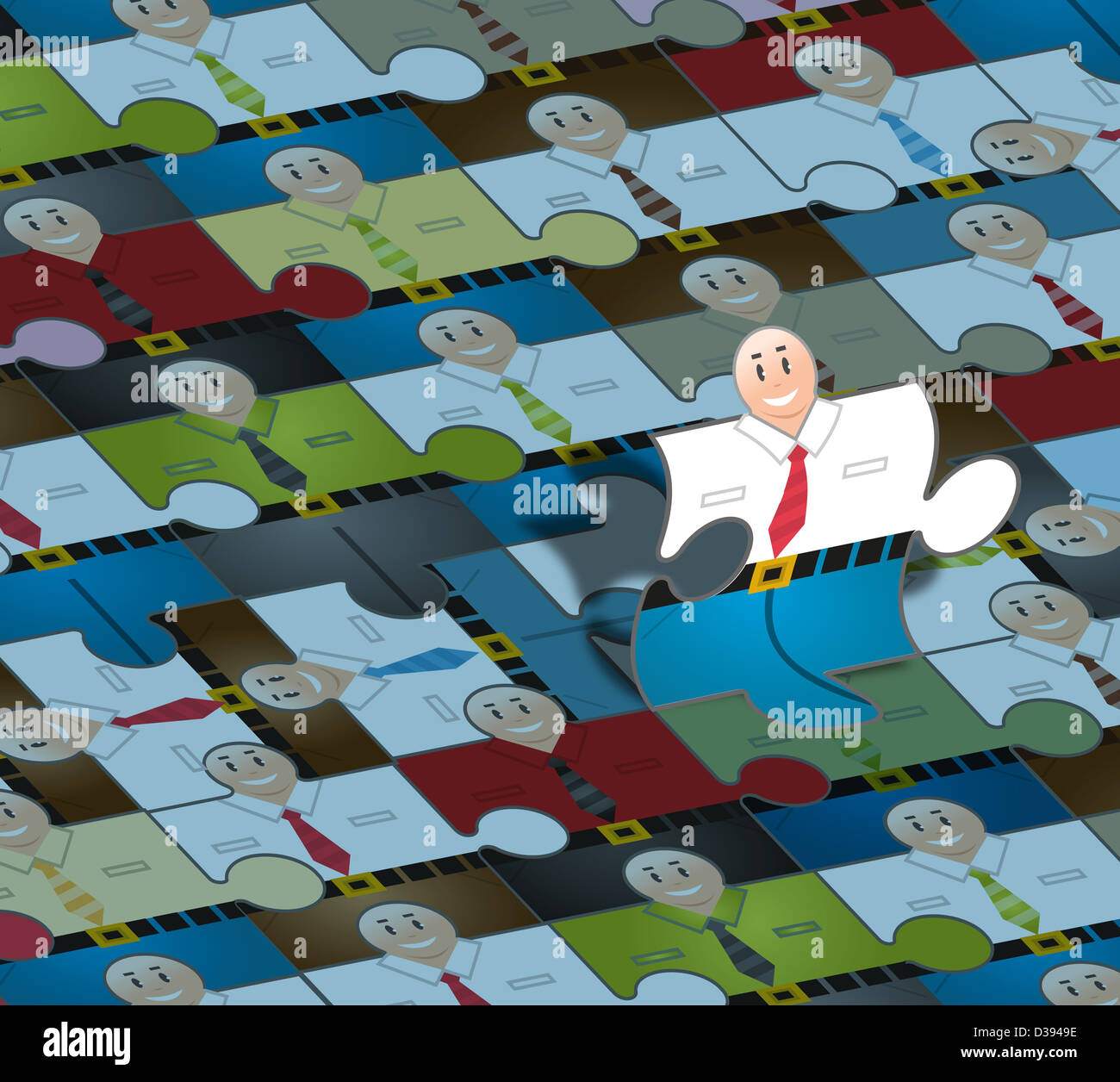 Representation of team leader with several executives working Stock ... Representation of team leader with several executives working Stock ...