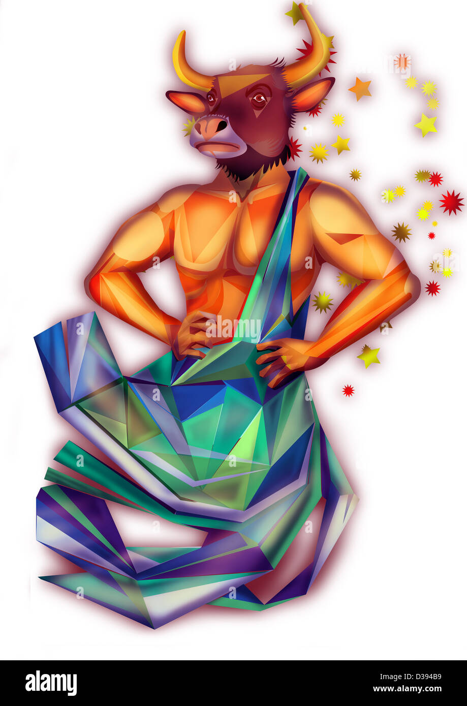 Illustration of Taurus sign Stock Photo - Alamy