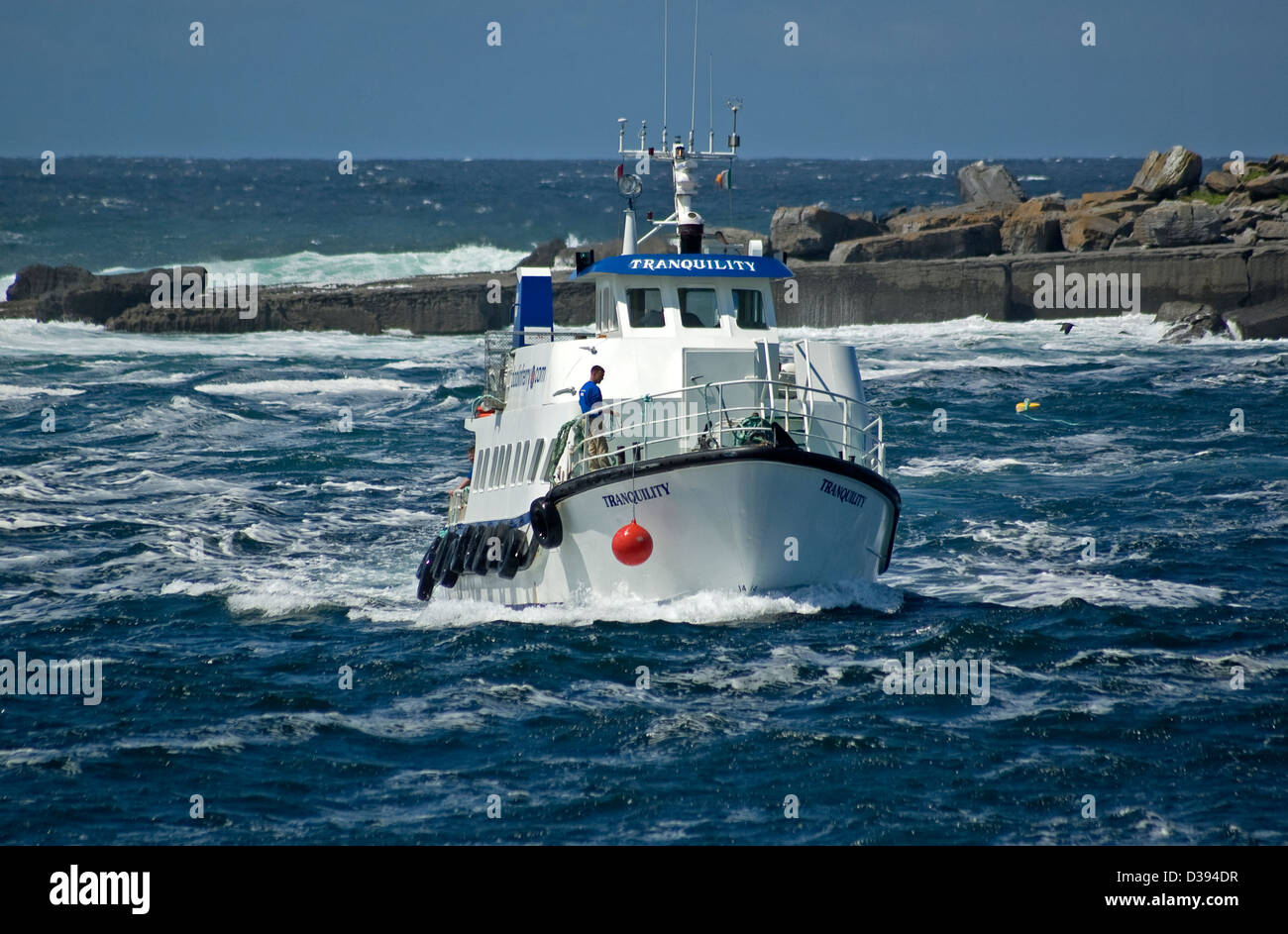 Doolin Aran Island Ferry docking in Doolin Harbour, Co Clare, Ireland ...