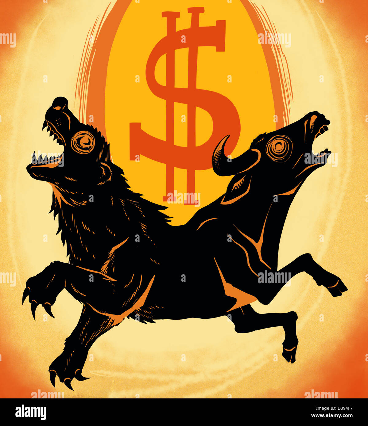 Illustration of stock market sign Stock Photo - Alamy