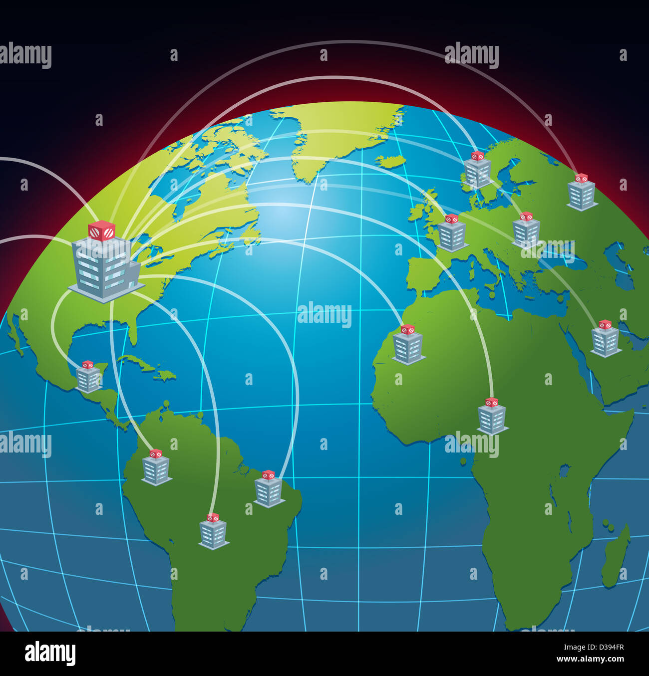 Connection illustration map hi-res stock photography and images - Alamy