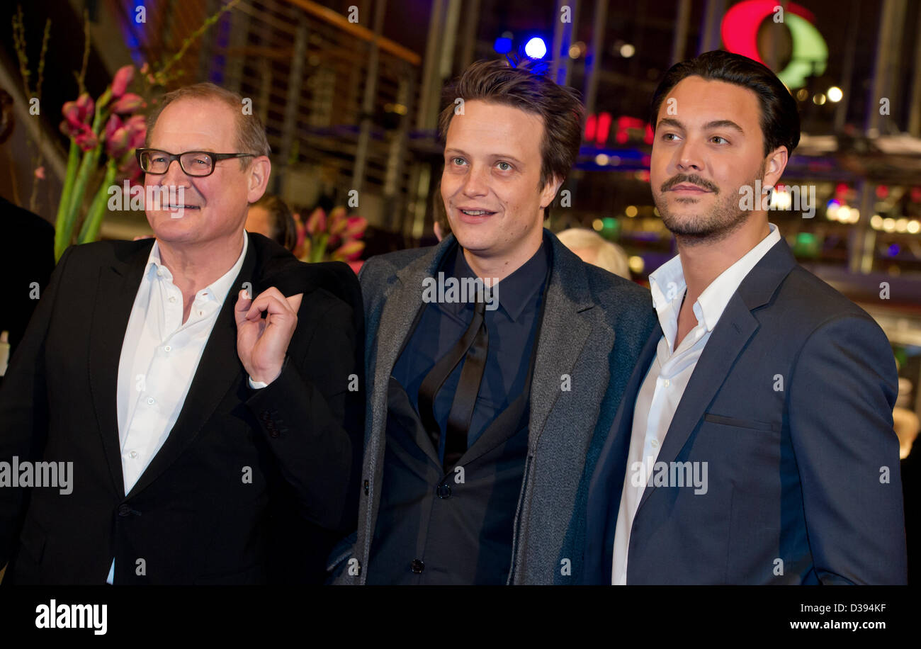 German actors Burghart Klaussner (L-R), August Diehl and British actor ...