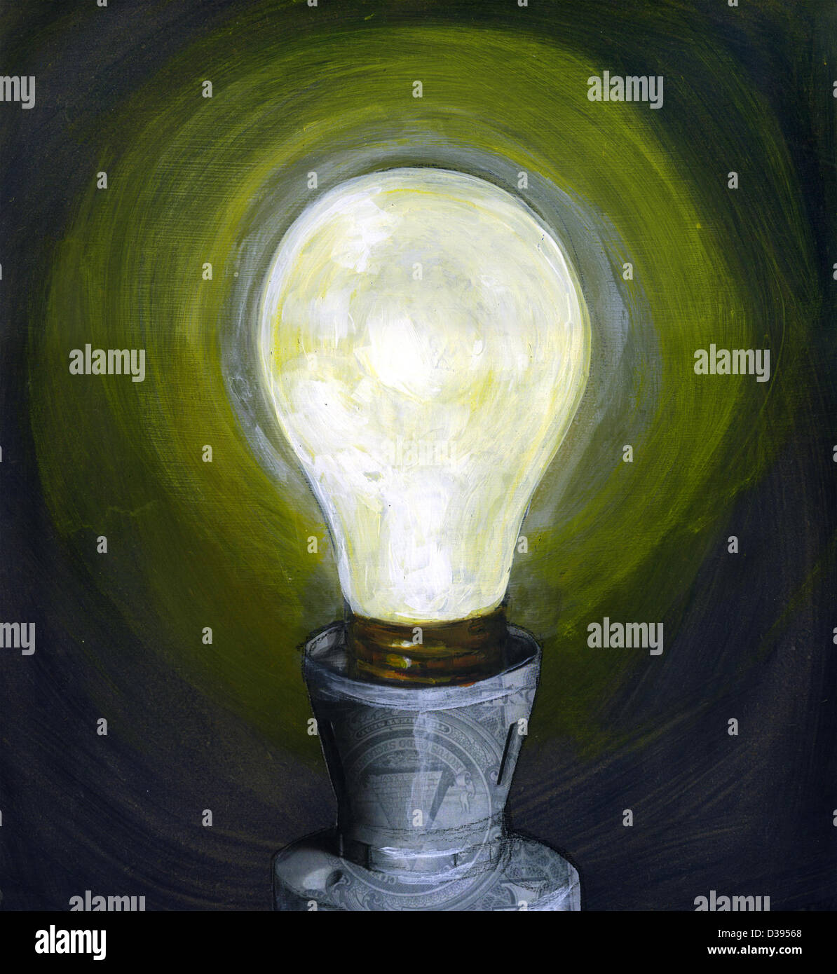 Illustration of light bulb Stock Photo - Alamy