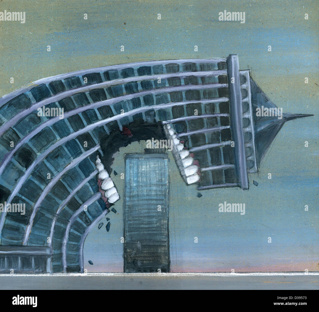 Illustration of business take over Stock Photo - Alamy