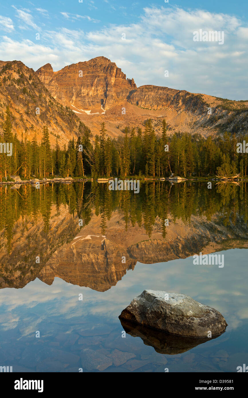 Warren Peak and Warren Lake in the Anaconda Pintler Wilderness of ...