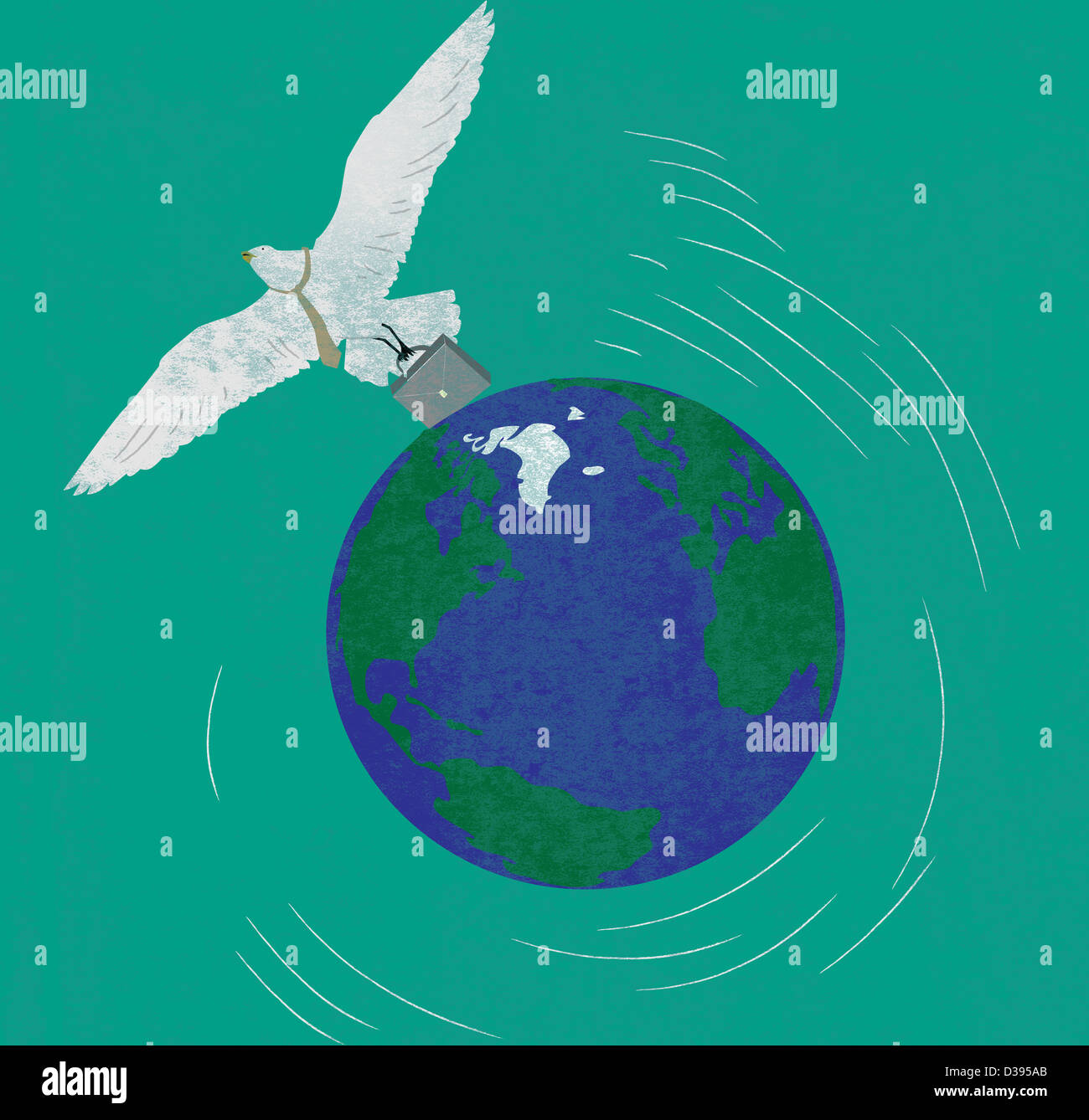 Illustration of migration Stock Photo - Alamy