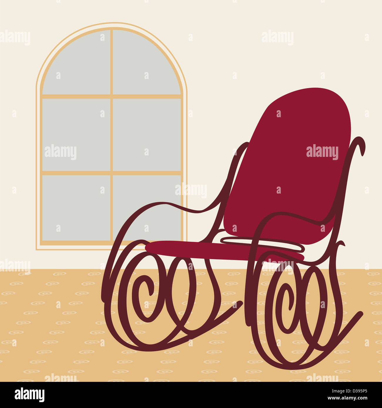 Rocking chair in front window hi-res stock photography and images - Alamy